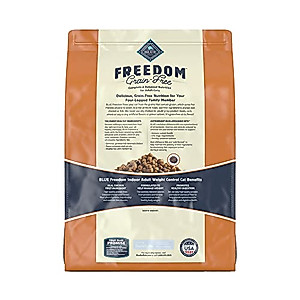 Blue Buffalo Freedom Grain Free Natural Indoor Weight Control Adult Dry Cat Food, Chicken 11-lb