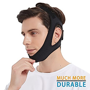 Chin Strap for Cpap Users, Anti Snoring Sleep Aid Solution for Men and Women, Adjustable Effectively Reduce Snoring, Stop Snore Device for Better Sleep (Pink)