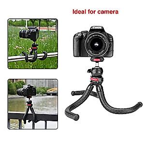 MagicLine Octopus Flexible Photo Tripod with 360 Degree Ball Head,Phone Holder (Built-in Cold Shoe), Gopro Adaptor and Wireless Remote, Tabletop and Mini Tripod for Camera/Phone/Webcam