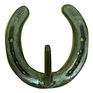 Carver's Olde Iron Horseshoe Wall Hook for Coats or Towels w/Hardware