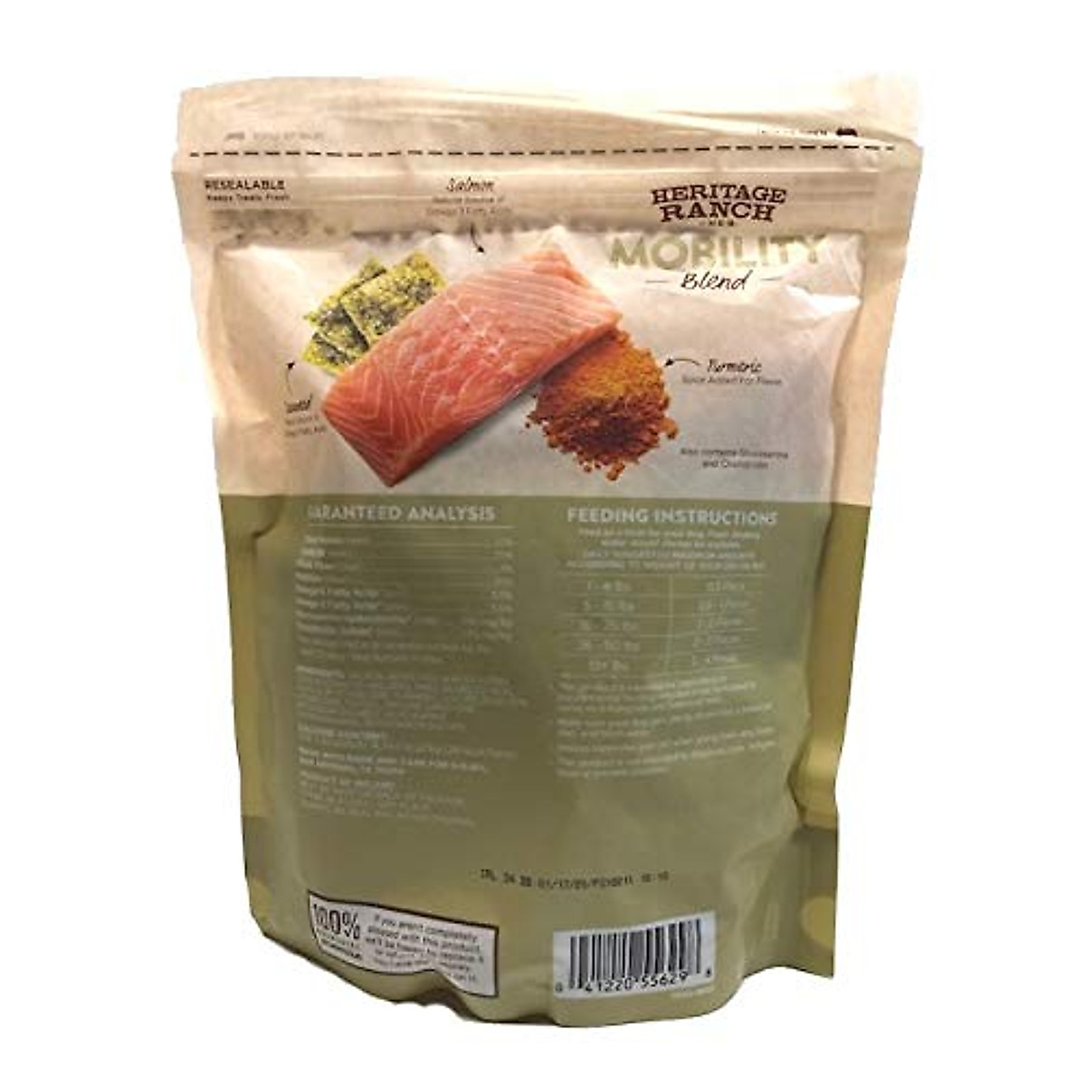 Heritage Ranch Mobility Salmon Jerky Style Dog Treat That are Grain Free for Small and Large Dogs That Help Supports Hip & Joint Wellness, One - 10oz Bag