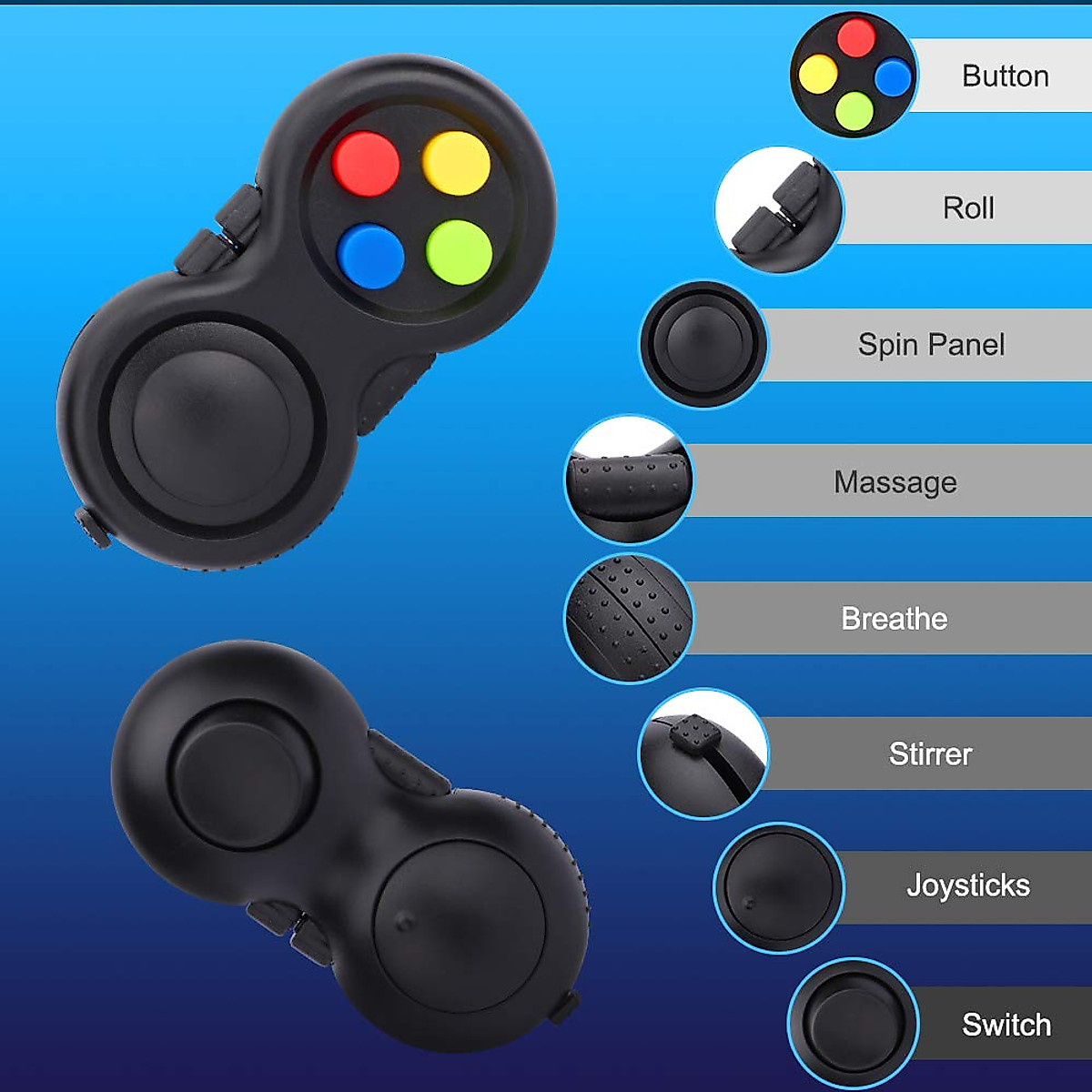 Handheld Fidget Gadget Toy Set Dragon Fidget Hand Spinners,Fidget Infinity Cube,Fidget Pad, Hammer Fidgit Spinners Fidget Chain Goody Bag Filler Party Favors Supplies Gift for Teen Kids Adults