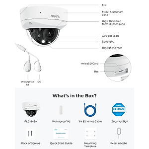 REOLINK 4K PoE Home Security Camera, IP Camera with 128 Degree, 2.8mm Lens, 5X Optical Zoom & IK10 Vandalproof for Outdoor Surveillance, Human/Vehicle/Pet Detection, No PT Supported, RLC-842A