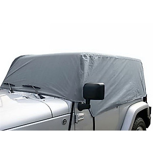 Rampage 4-Layer Breathable Cab Cover | Fits Over Installed Top, Grey | 1263 | Fits 2007-2018 Jeep Wrangler 2-Door