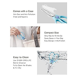 Simba Premium Portable Safety Food Scissors (Blue)