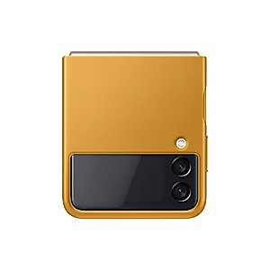 SAMSUNG Galaxy Z Flip3 Leather Cover - Official Case - Mustard