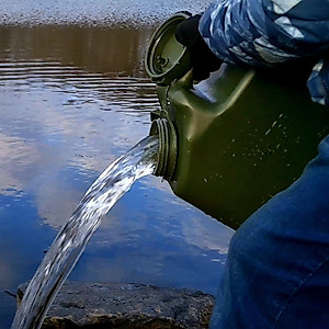 Scepter 2.5 Gallon True Military BPA Free Water Container, Food Grade Water Jug for Camping and Emergency Storage, Sand