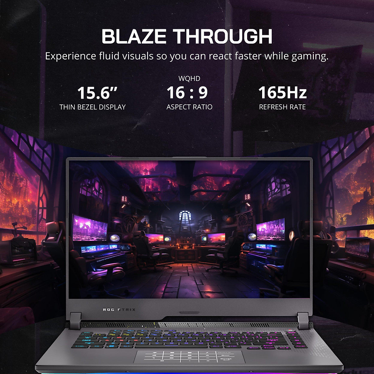 ASUS ROG Strix G15 15.6” 165Hz WQHD Gaming Laptop, AMD Ryzen7 6800H, 32GB DDR5 RAM, 1TB SSD, NVIDIA GeForce RTX 3060, RGB KB, Thermal Grizzly Cooling, VR-Ready, Gray, Win 11 Pro, 32GB USB Card
