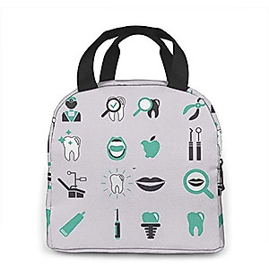 Dentist_Dental Hygienistss Portable Lunch Bag for Women and Teen Girls Insulated Lunch Box for Work School Travel