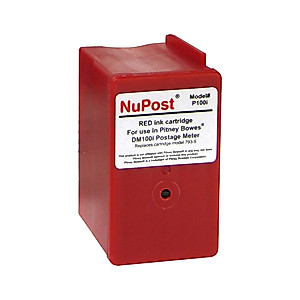 NuPost Remanufactured Postage Meter Ink Cartridge Replacement for Pitney Bowes 793-5 | Red