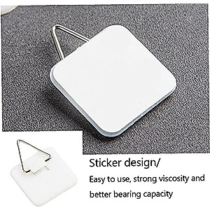 Invisible Adhesive Plate Hanger Set, 50Pieces Adhesive Hang Tabs Plate Hangers Vertical Plate Holders for The Wall Small