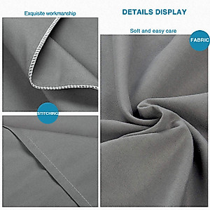 FLXXIE Body Pillow Cover - Super Soft Microfiber 20x54 Body Pillow Case - Envelope Closure, Wrinkle, Stain Resistant Dark Grey Body Pillow Cover, 20x54, Dark Grey