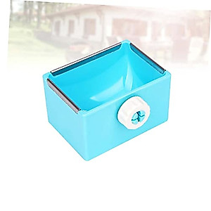 Mipcase Petg 2pcs Food Square Chinchillas for Pigs Pet Rabbits Supplies Feeding Bowl Squirrel Hanging Blue Cage Small Pet Food Bowl