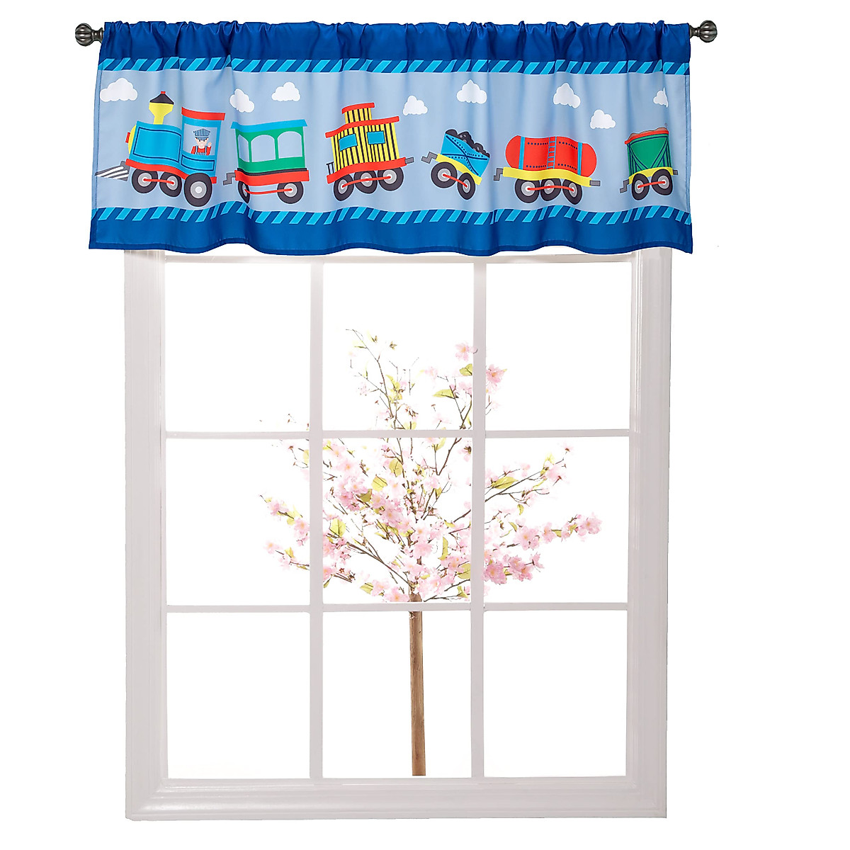 EVERYDAY KIDS Nursery Window Valance - Choo Choo Train