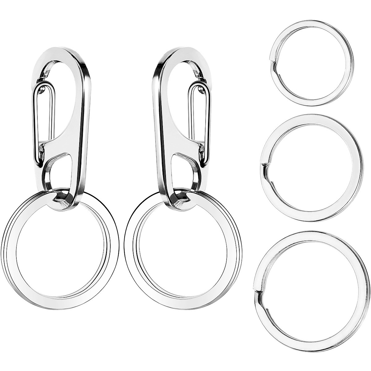 JOVITEC 3 Sets Dog Tag Clip Dog ID Tag with Rings Holder for Dogs and Cats Collars Harnesses