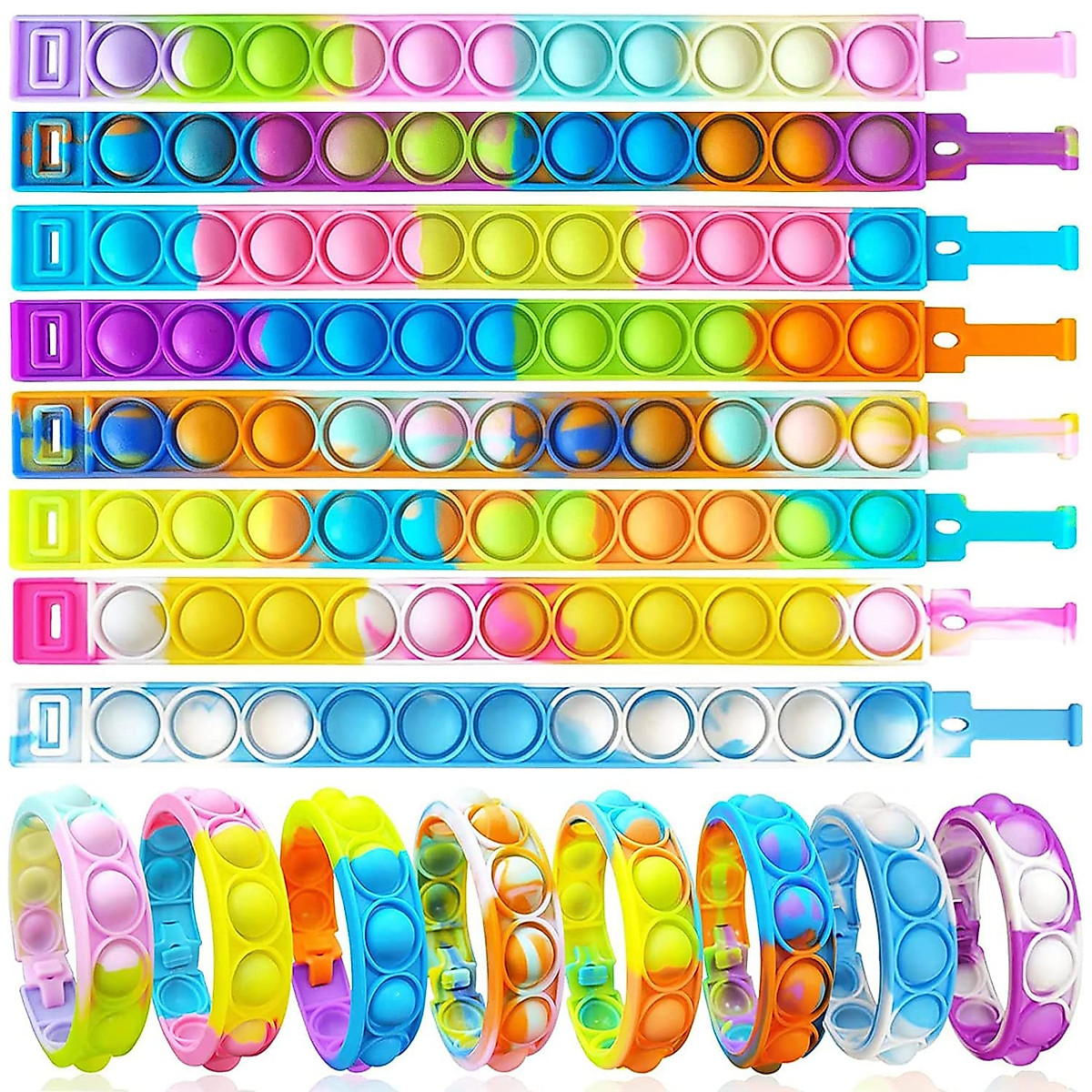 53 Pcs Party Favors for Kids,Pop Fidget Toys,Treasure Box Toys for Classroom Prizes,Pinata Filler Goodie Bag Stuffers,Prize Box Toys,Carnival Prizes for Boys and Girls,Treasure Chest, Bulk Small Toys