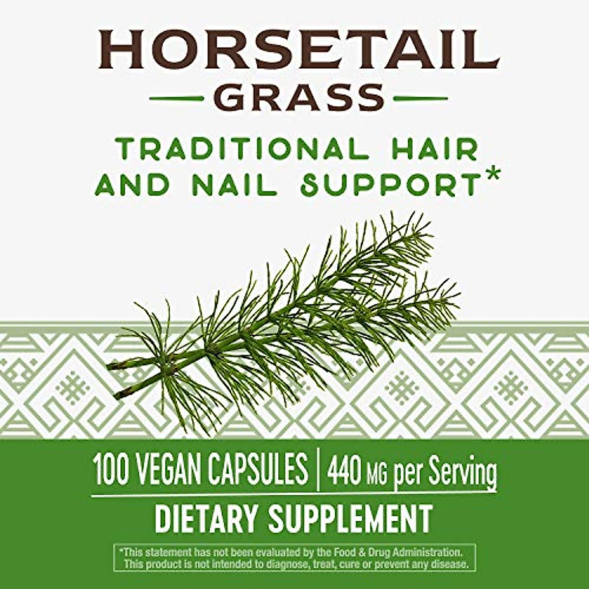 Nature's Way Premium Herbal Horsetail Grass 440 mg 100 VCaps