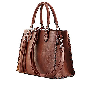 Lady Conceal Concealed Carry Purse - YKK Locking Laced Ann Concealed Weapon Satchel (Mahogany)