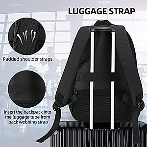 Lvsocrk Anti Theft Backpack, Laptop Backpack for Men Women, 50L Large Travel Backpack with USB Charging Port, College School Backpack for 17 Inch Laptop (Black)