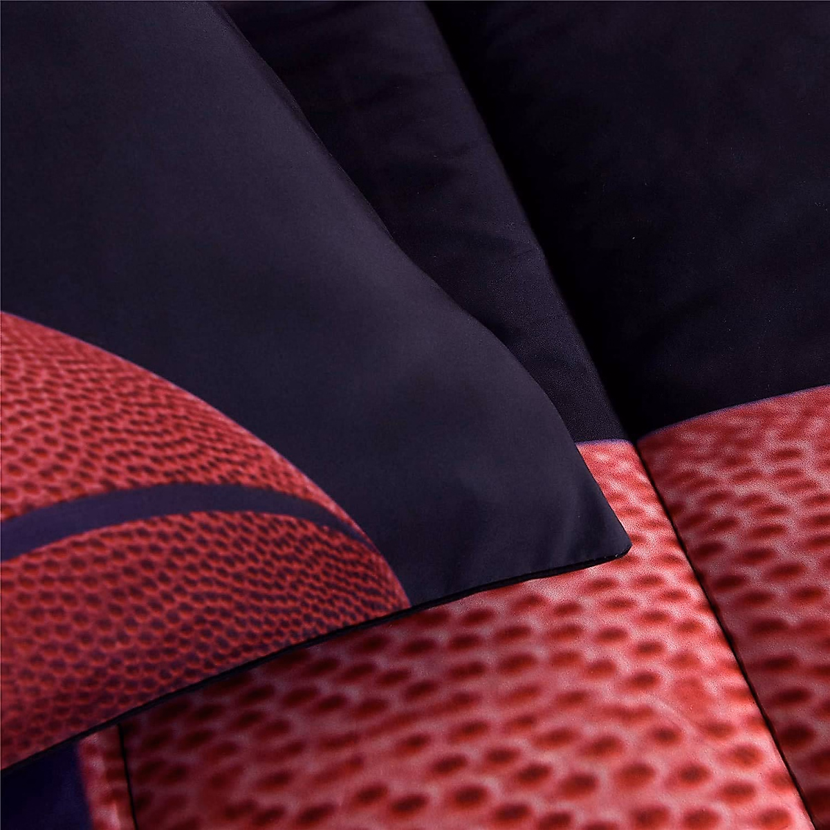 Btargot Basketball Comforter Sets Twin for Boys Teens,3D Sports Basketball Bedding,Soft Microfiber Reversible Quilt with 3 Matching Pillow Shams