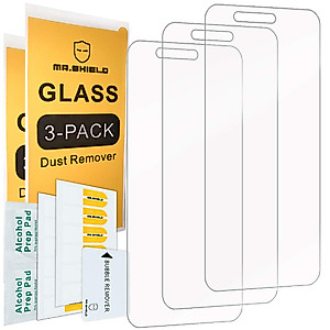 Mr.Shield [3-PACK] Designed For AT&T AXIA [Upgrade Maximum Cover Screen Version] [Tempered Glass] Screen Protector [Japan Glass With 9H Hardness] with Lifetime Replacement