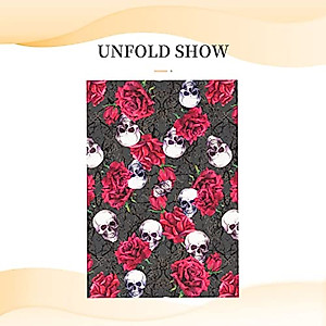 PAILON Skulls Rose Flowers Thank You Cards With Envelopes, Blank Greeting Note Cards With Envelopes Blank Inside, Funny Birthday Cards For Women Men, Thank You Card For Wedding Business,Graduation