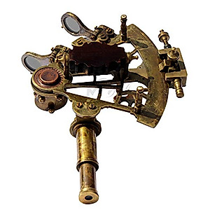MARINE ART HANDICRAFTS '' Brass Sextant with Compass for Birthday, Wedding, Baptism, Mother's Day, Father's Day, Partner, Best Man, Anniversary, Farewell, Graduation, C-3082