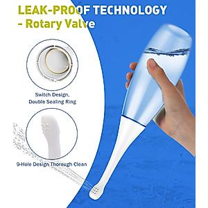 Portable Bidet-Postpartum Care-Peri Bottle for Travel -Portable Bidet 400ml Upside Down, Vaginal Cleaning, Recovery, Hospital Labor and Delivery Essentials - Blue