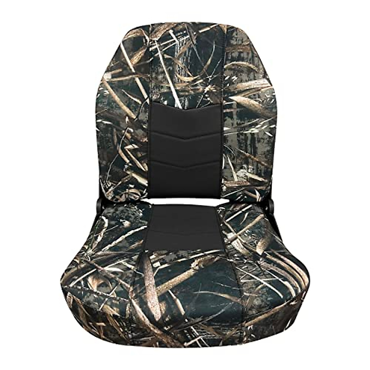 Wise 3340-1785 Quantum Series Fold Down Fishing Boat Seat, Max 5 Camo/Jazz Black