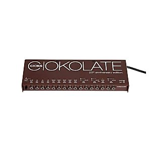 CIOKS CIOKOLATE 9V / 12V / 15V / 16V / 24V AC DC Universal Power Supply with 12 Isolated Sections and 24 Flex Cables for Effect Pedals - Compatible with Temple Audio and Pedaltrain Pedalboards