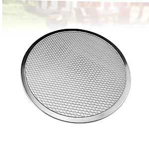 VOSAREA Aluminum Baking Pans Aluminum Tray Non Stick Baking Sheet Pizza Pans 16 Inch Pizza Baking Screen Non-stick Pizza Pan Tool Pizza Plate Pizza Net Round Screen Round Baking Pan Pizza