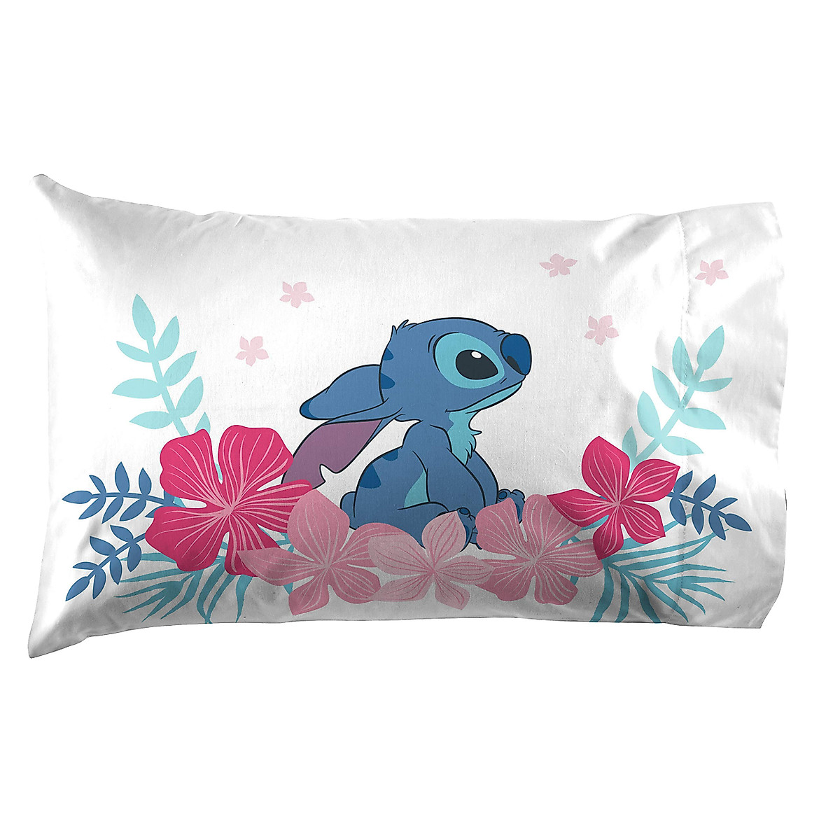 Jay Franco Disney Lilo & Stitch Paradise Dream Queen Sheet Set - 4 Piece Set Super Soft and Cozy Kid’s Bedding - Fade Resistant Microfiber Sheets (Official Disney Product)