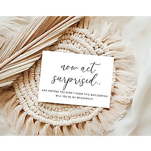 LissiArt97 Now Act Surprised! Card - Will You Be My Bridesmaid? Card - Wedding Card - Wedding Card - Card For Bridesmaid From Bride - Bridesmaid Card - Proposal Card