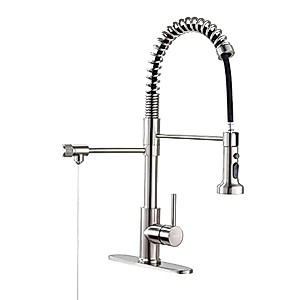 PAKING Drinking Water Faucet, Kitchen Faucet, Kitchen Sink Faucet, Water Filtration Faucet, Sink Faucet, Pull-Down Kitchen Faucets, Bar Water Filter Faucet, Brushed Nickel, Stainless Steel, PB1017