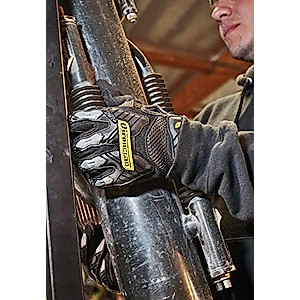 Ironclad Command Impact Work Gloves; Touch Screen Gloves Conductive Palm and Fingers, Impact Protection, Machine Washable, Sized S, M, L, XL, XXL (1 Pair) (Large, Black)