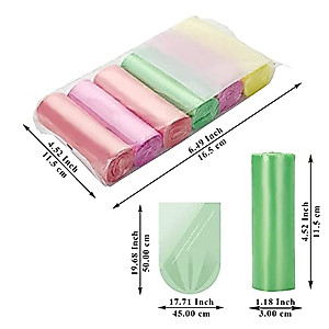 Kyraton Small Trash Bags 240 Counts, 4 Gallon Garbage Bags, Leak Proof Plastic Waste Bags 12 Rolls for Kitchen, Bathroom, Bedroom, Office, Poolside, Garden