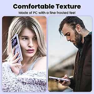 ZCDAYE Case for Samsung Galaxy Z Flip 5, Slim Silky Touch Phone Case Hard PC Shockproof Anti-Yellowing Protective Cover Case for Samsung Z Flip 5 5G 2023, Purple