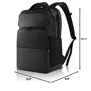 HBB FOR DELL Genuine PRO BACKPACK 15 For DELL, Black, 17.1 x 6.3 x 12.2 inches