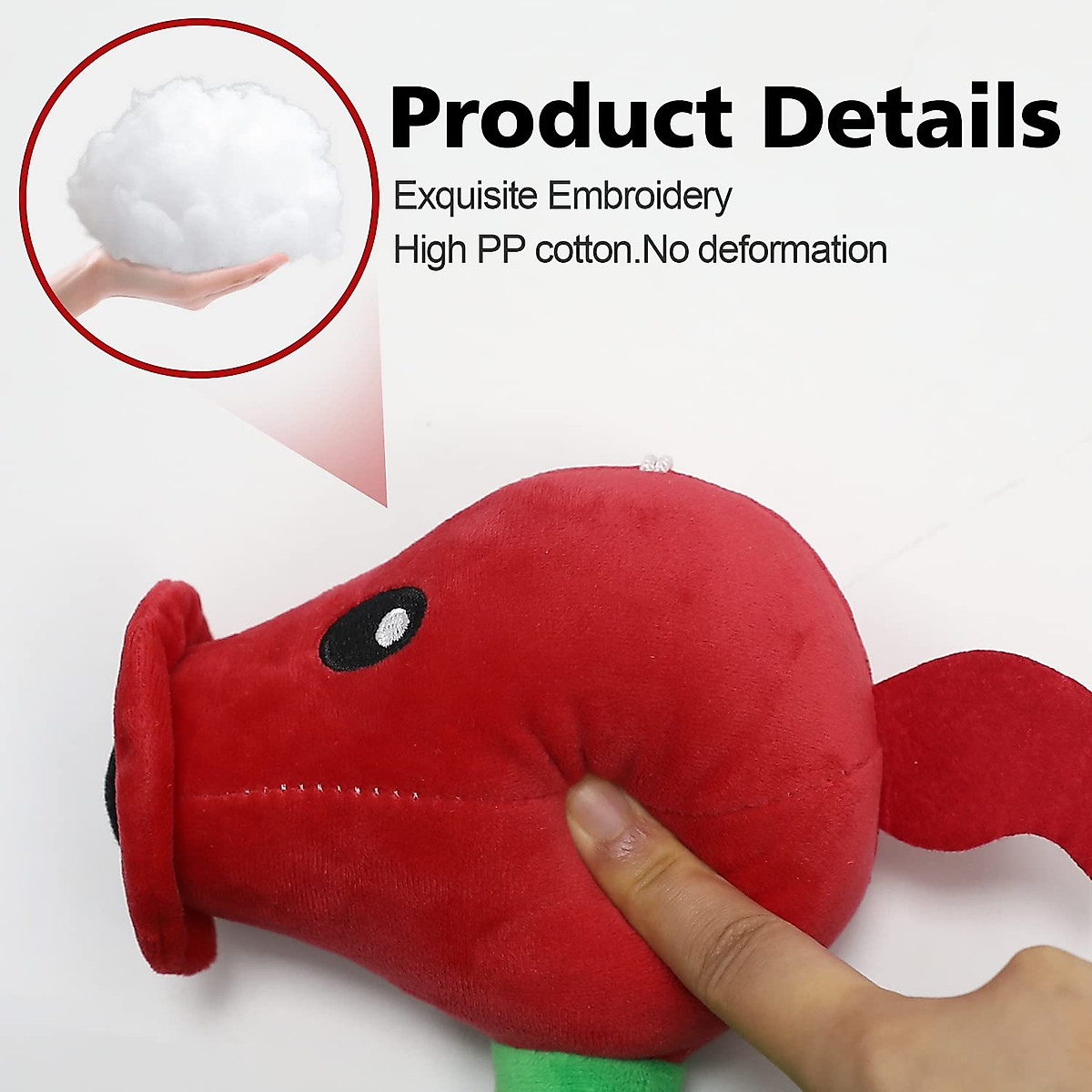 Maikerry 3pcs Plants and Zombies vs Plush Toy Stuffed Toys Soft Figure Doll Great Birthday Gifts for Boys and Girls