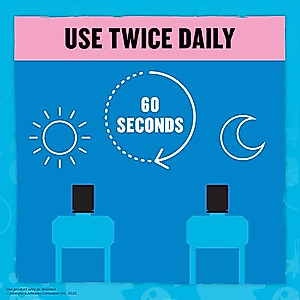 Listerine Smart Rinse Kids Fluoride Anticavity Mouthwash, Bubble Blast Flavor, 500 ml (Pack of 3)