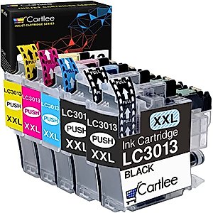 Cartlee 5 Set compatible High Yield Ink Cartridges Replacement for Brother LC3013 LC-3013 for MFC-J491DW MFC-J497DW MFC-J895DW MFC-J690DW Inkjet printers (2 Black, 1 Cyan, 1 Magenta, 1 Yellow) LC 3013