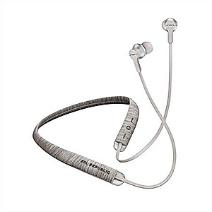 SOL REPUBLIC Shadow Fusion Bluetooth Earbuds, Grey 10-Hour Playtime Comfortable Knit Tech Fiber Collar Magnetic Connection Earbuds Flexible Compact Storage Convenient Carrying Case, Gray