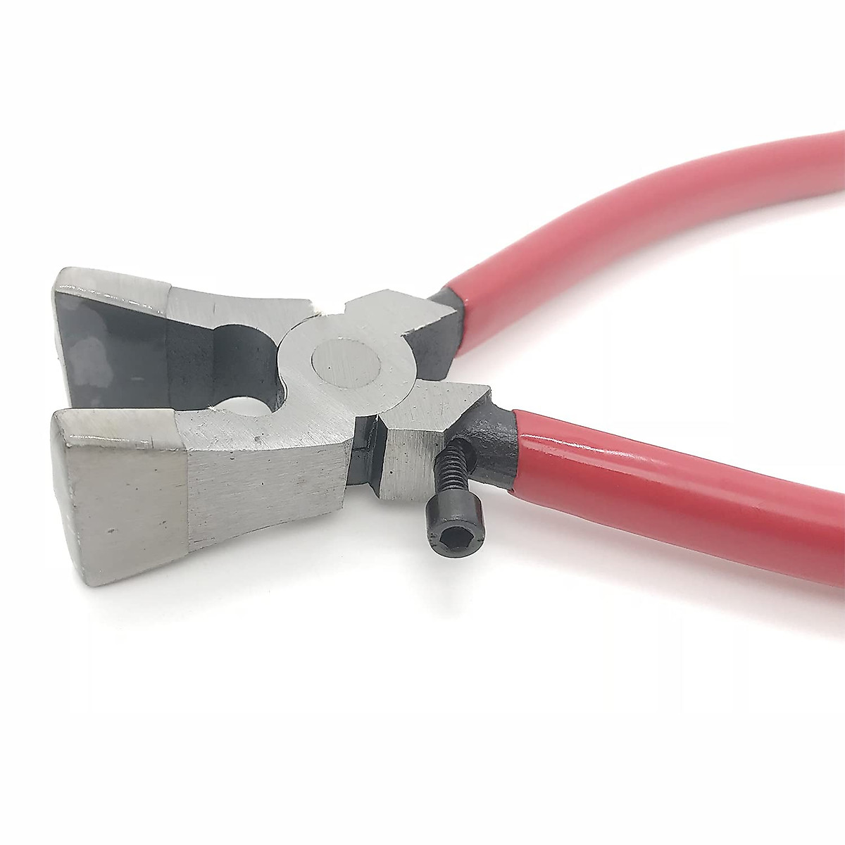 Key Fob Pliers Tool, 8 Inch Glass Running Pliers Attach Rubber Tips, with Adjustable Screw