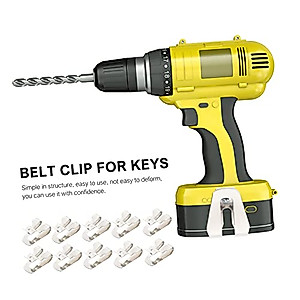 VILLCASE 50 Pcs Belt Hook Clip Leash Clip Belt Clips Tool Clip Power Tool Hook Holster Belt Clip Key Hooks for Keychain Spring Buckle Clip Hooks Drill Belt Buckle Jacket Spring Clip