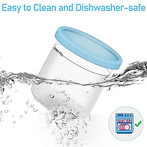 Ice Cream Pint Container and Lid,16oz Cups Compatible with NC301 NC300 NC299AMZ Series Ice Cream Maker,1 Pint Each,Replacement for Ninja Creami Pint,Dishwasher Safe & BPA-Free, 1 PCS Green