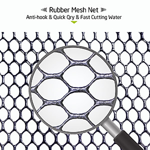 Fairiland Telescopic Fishing Net Long Handle Landing Net with Carbon Pole Rubber Fishing Net Full Metal Hoop Fish Landing Let (3.45M/11FT)