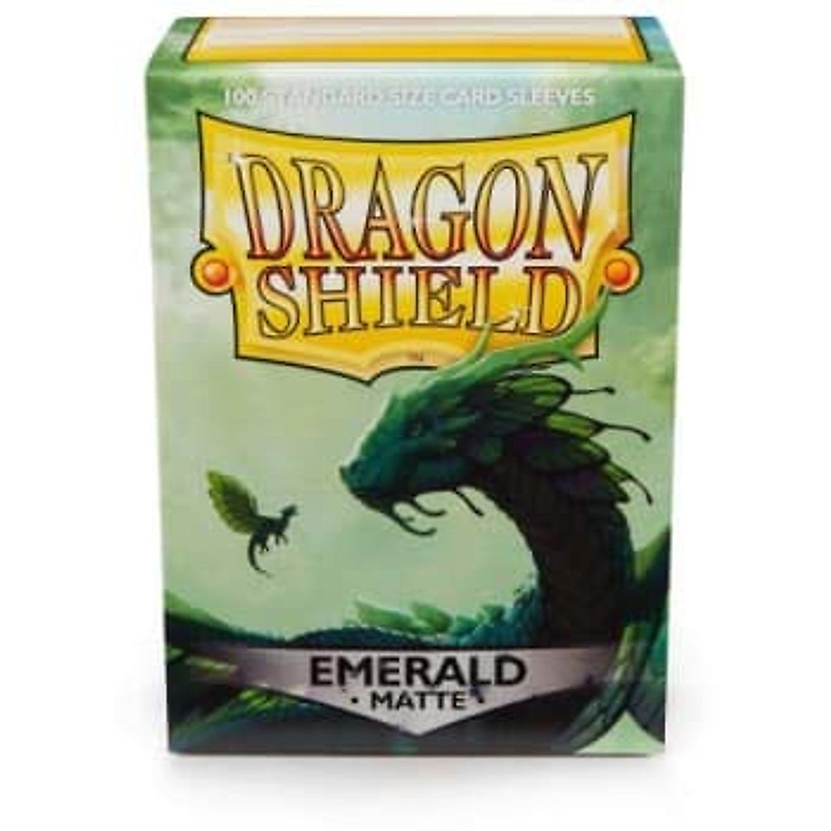 Dragon Shield 100 Count Standard Size Matte Deck Protector Sleeves (Matte Emerald)