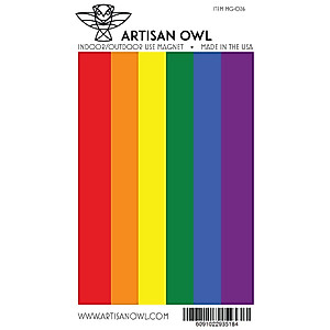 Rainbow LGBT Gay Pride Flag Car Magnet - 4x6 All Weather Magnet (Rainbow Pride Flag)