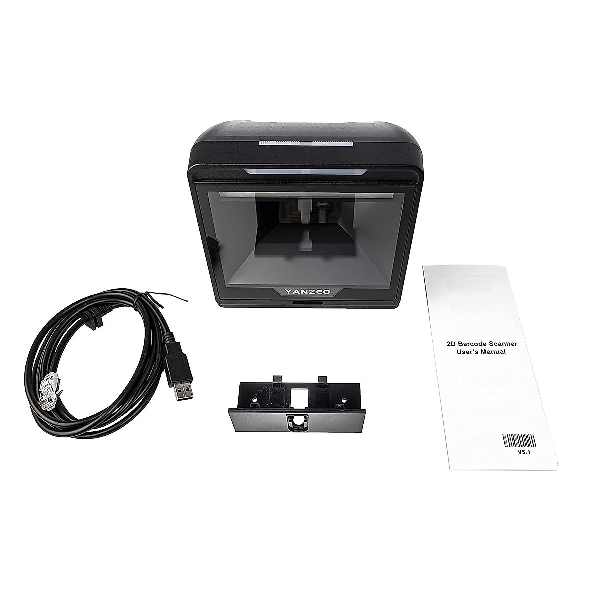 Yanzeo YS868 Laser Flatbed Desktop Omnidirectional Bar Code Reader High Speed Automatic 1D Laser Barcode Scanner Image