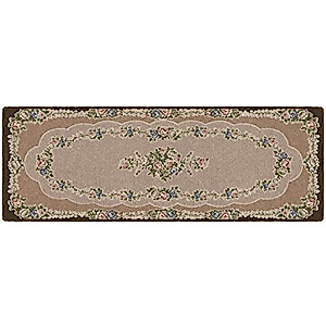 Brumlow MILLS Rosewood Traditional Floral Home Décor Area Rug for Living Room, Kitchen, Dining, Bedroom or Doorway Runner Rug, 22" x 60", Brown